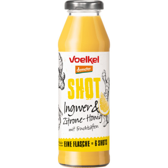EDEKA24 | Voelkel Demeter Shot Ingwer & Zitrone-Honig 0,28L