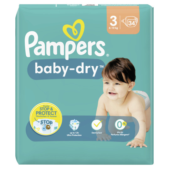 EDEKA24 | Pampers Baby Dry Midi Windeln Gr.3 6-10kg Einzelpack 34ST