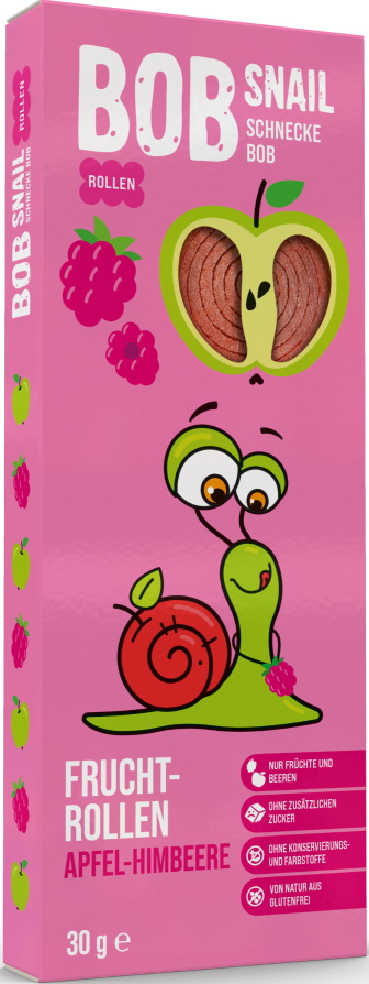 EDEKA24 | Bob Snail Frucht-Rollen Apfel-Himbeere 3ST 30G